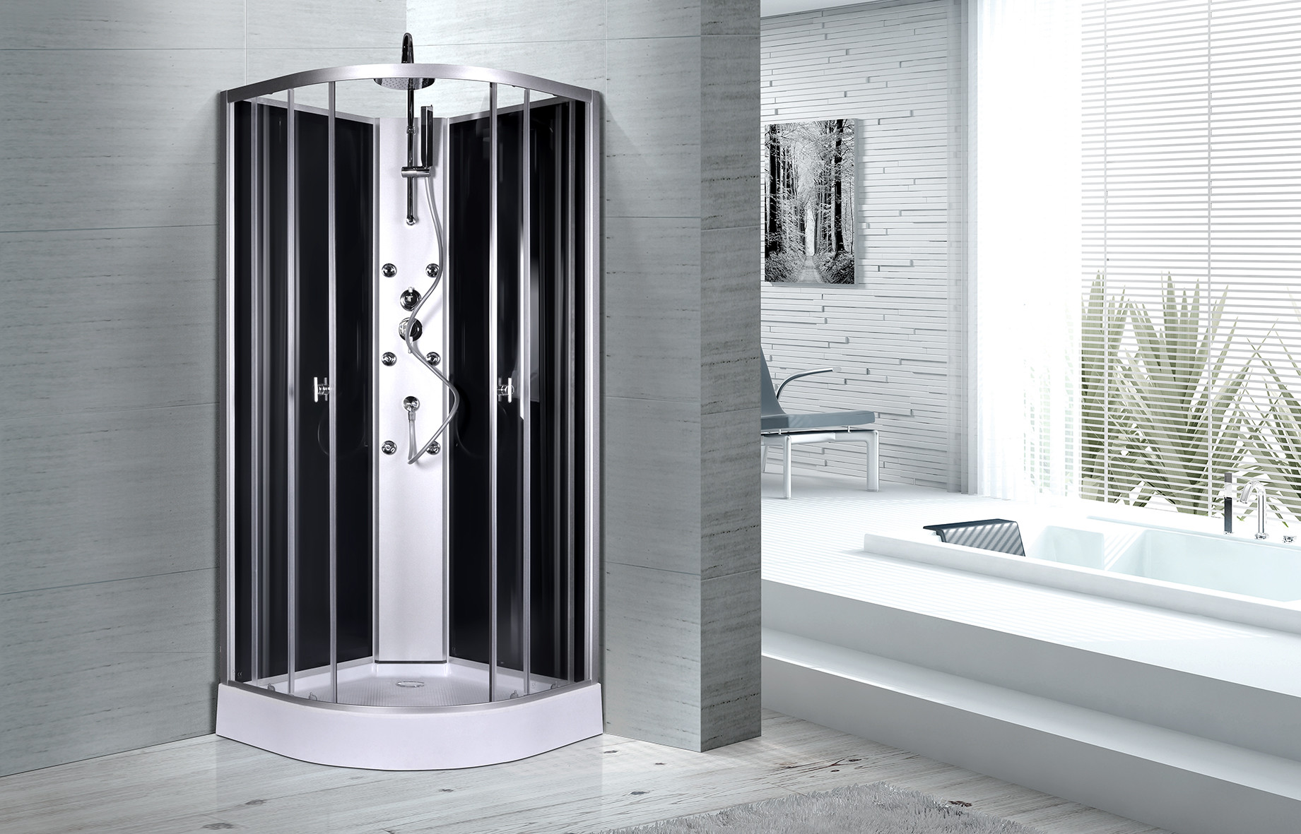 850 X 850 X 2250mm Bathroom Shower Cabins Complete Enclosed